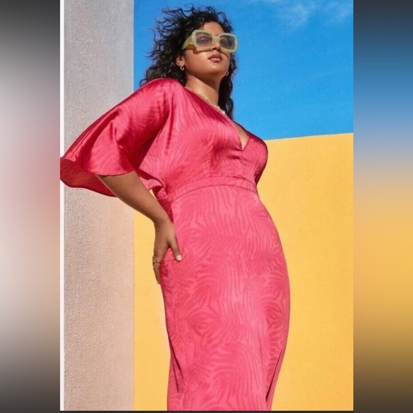 Fe Noel | Dresses | Fe Noel Target Palm Print Flutter Sleeve Maxi Dress ...